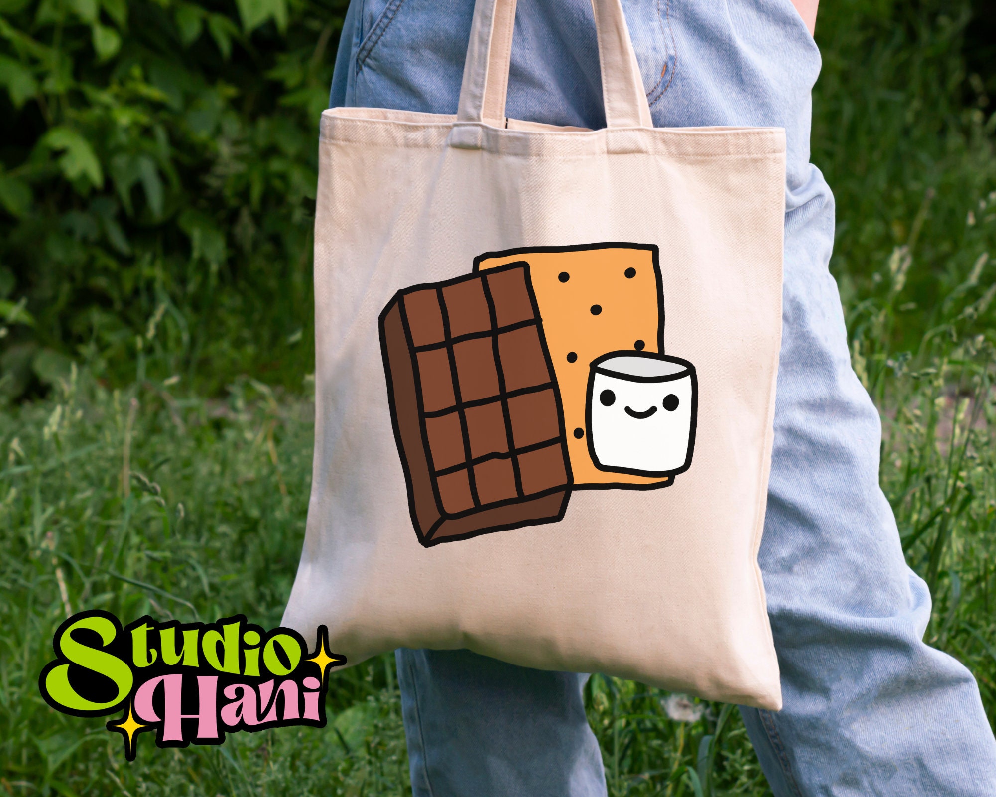 Smores SVG PNG Bundle Marshmallow Biscuit Wood Clipart Cut File for ...