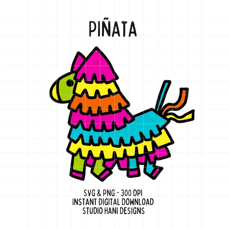Piñata SVG PNG Clipart Fun Fiesta Celebration Graphic Art Trendy Design ...