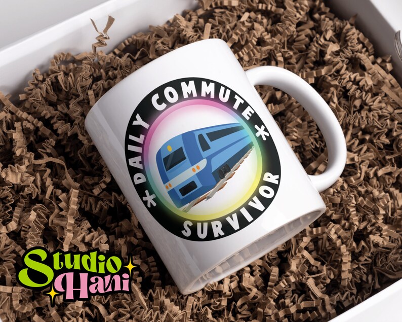 Daily Commute Survivor SVG PNG Proud Commuter Badge Positivity Clipart ...