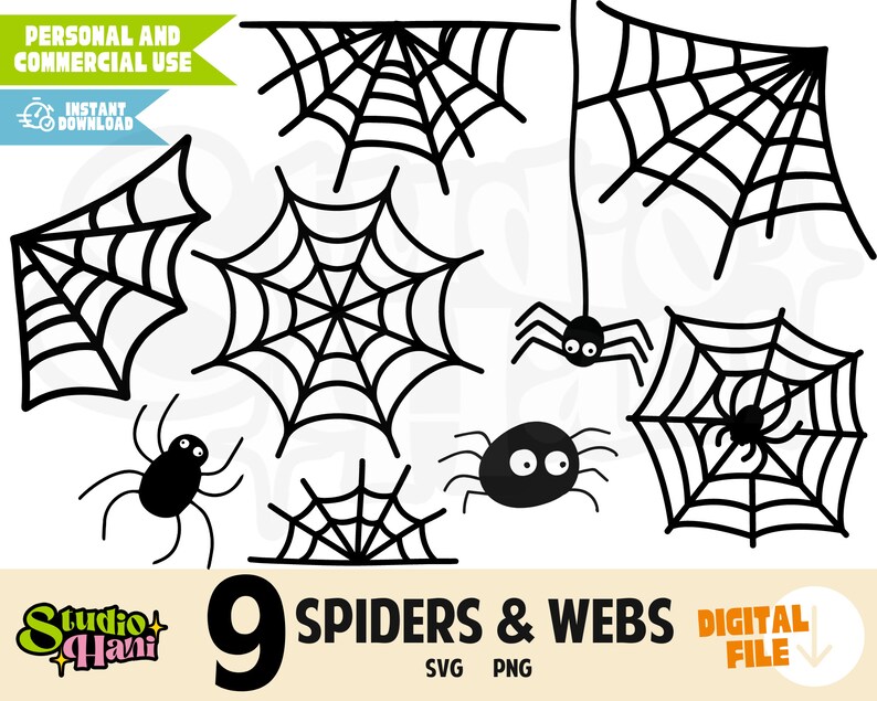 Spider Web SVG PNG Spiders Webs Halloween Spooky Retro Groovy Funny ...