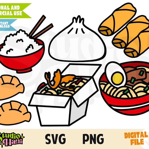 Chinese Food Clipart - Etsy