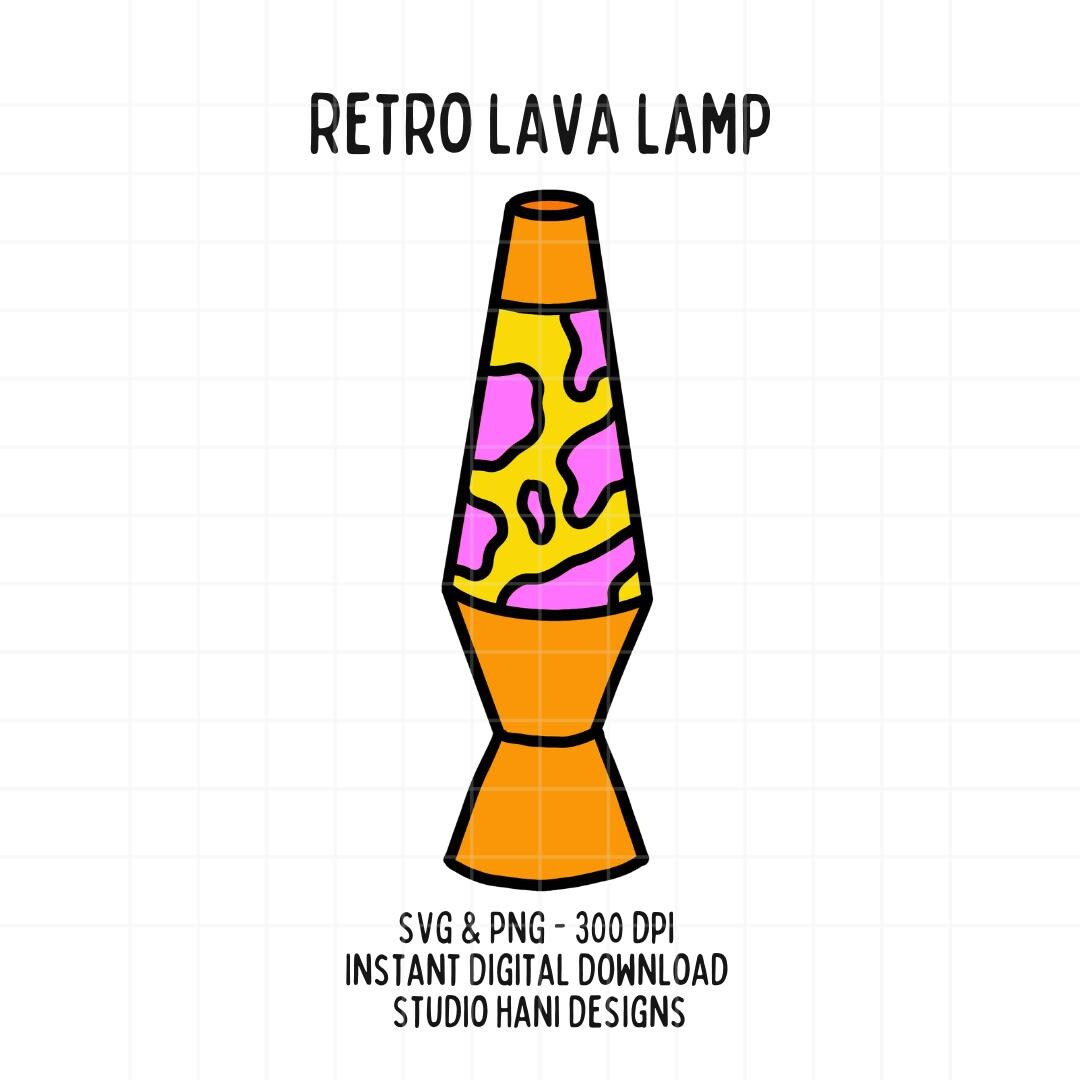 Retro Lava Lamp SVG PNG Clipart 70's Vintage Light Graphic Art Trendy ...