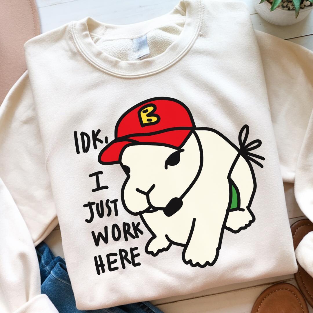 IDK I Just Work Here Rabbit PNG Clipart Bunny Funny Cartoon Relatable ...