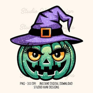 Green Jack O Lantern Witch Hat PNG Clipart Trendy Halloween Spooky ...