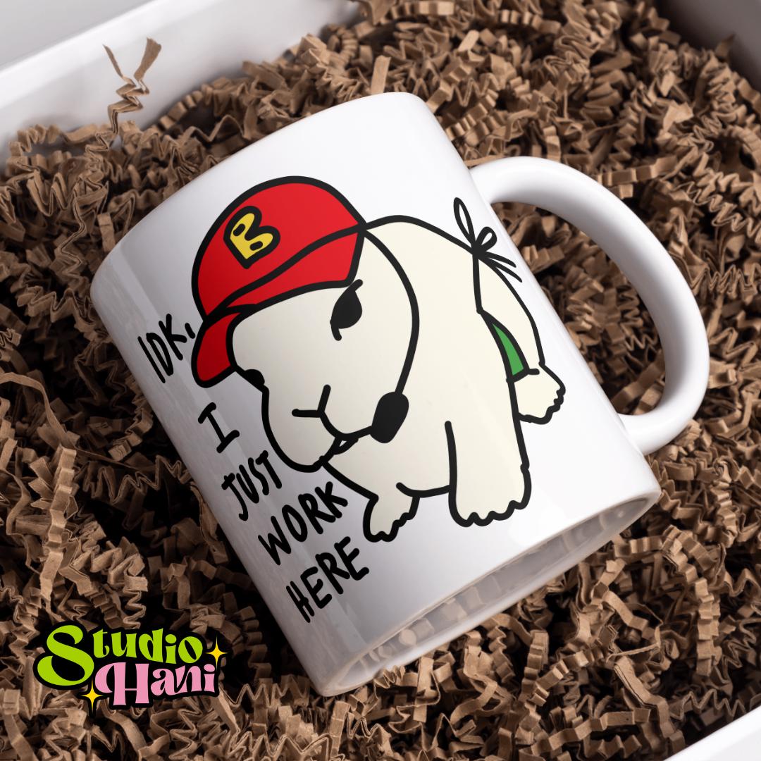 IDK I Just Work Here Rabbit PNG Clipart Bunny Funny Cartoon Relatable ...