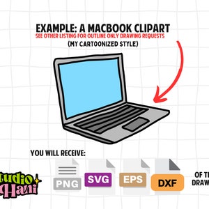 Custom Drawing SVG PNG Eps Dxf Cartoon Doodle Style Digital ...