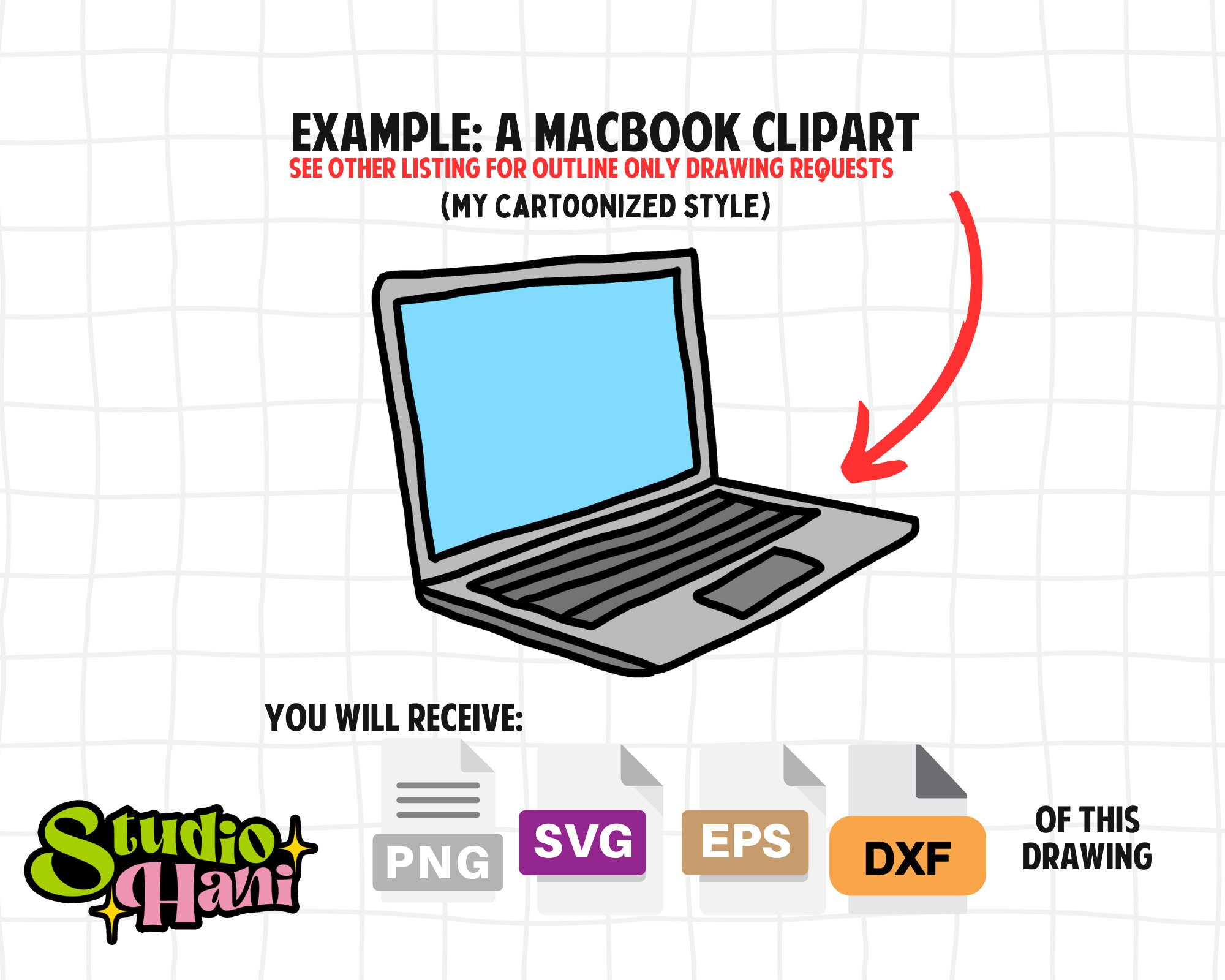 Custom Drawing SVG PNG Eps Dxf Cartoon Doodle Style Digital ...