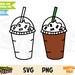 Frappe SVG PNG Frappuccino Iced Blended Coffee Whipcream Drink Clipart ...