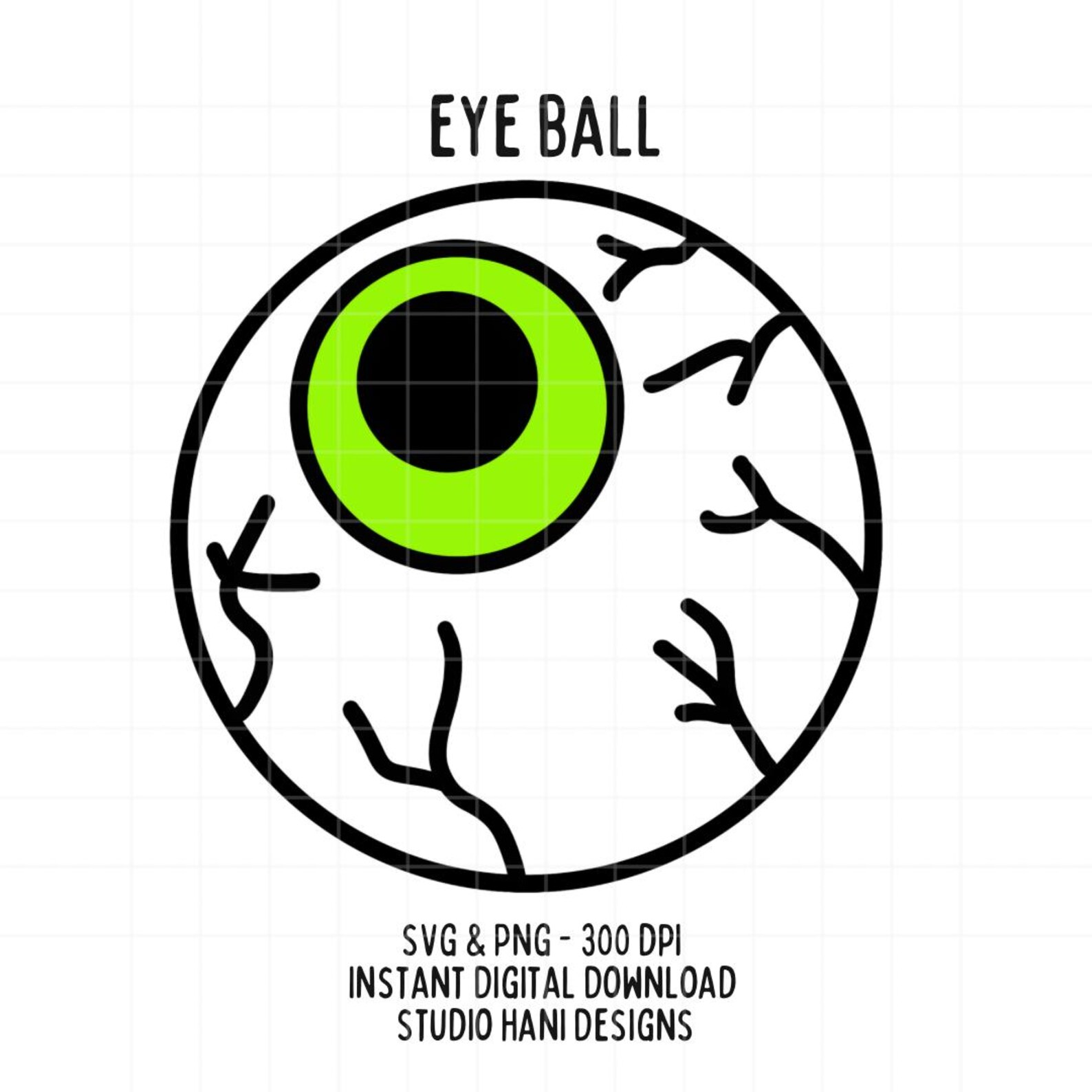 Eyeball SVG PNG Clipart Spooky Halloween Craft Graphic Art Trendy ...