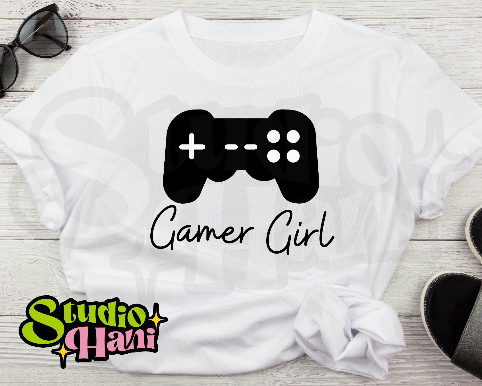 Gamer SVG PNG Bundle Console Gaming Outline Black and White Doodle Cut ...
