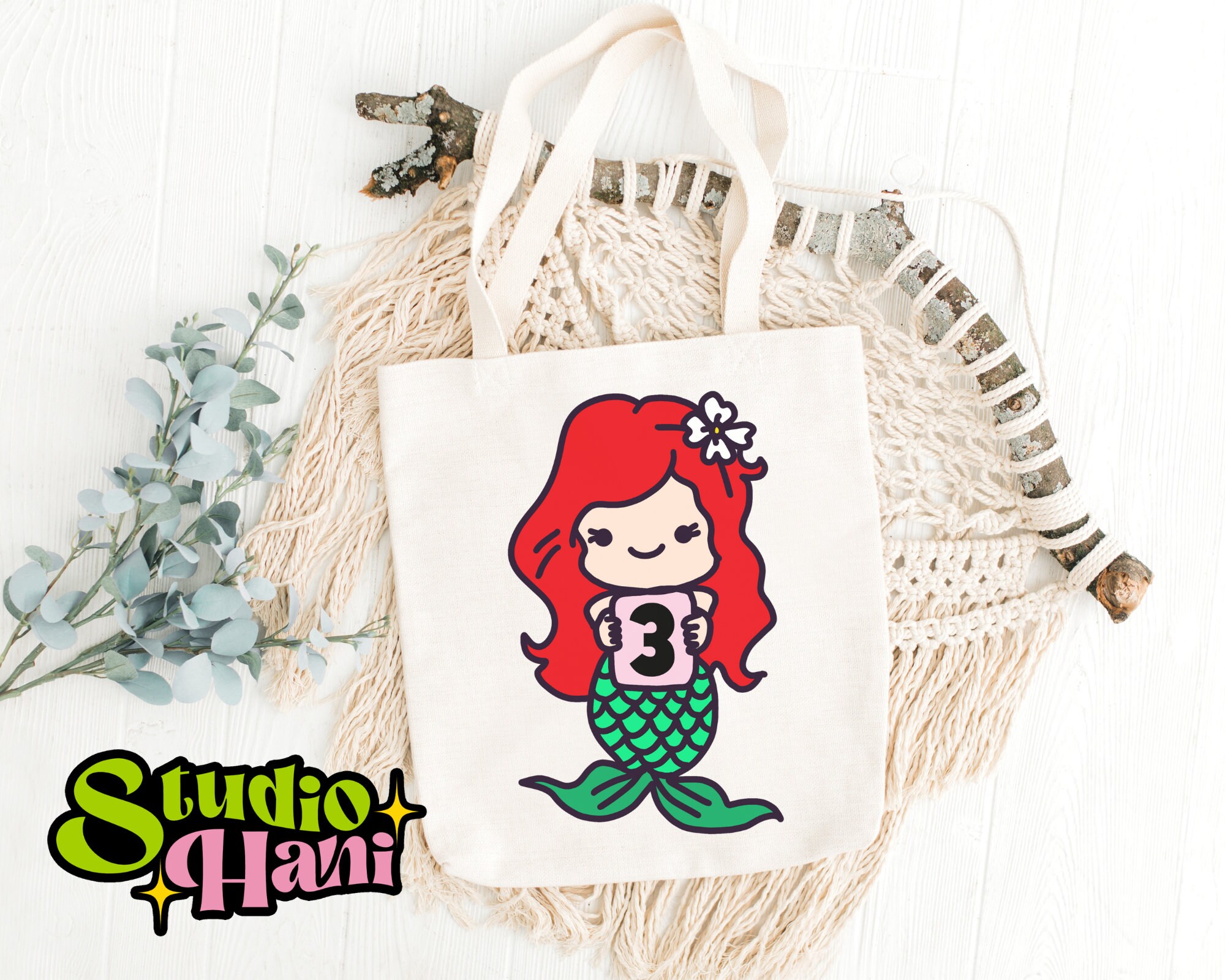 Mermaid Number 1 SVG PNG Doodle Under the Sea Birthday Party Theme ...