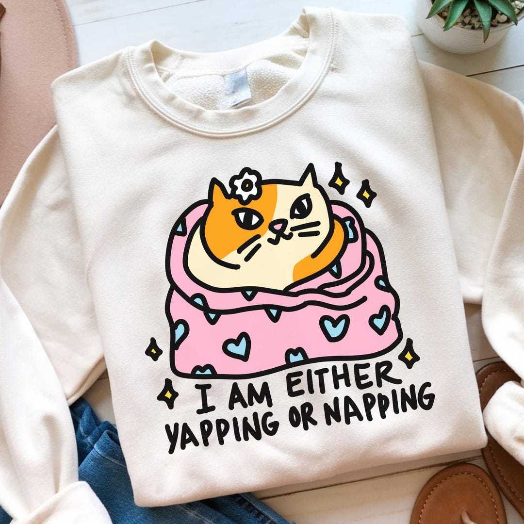 I Am Either Yapping or Yapping Cat PNG Clipart Funny Cartoon Relatable ...