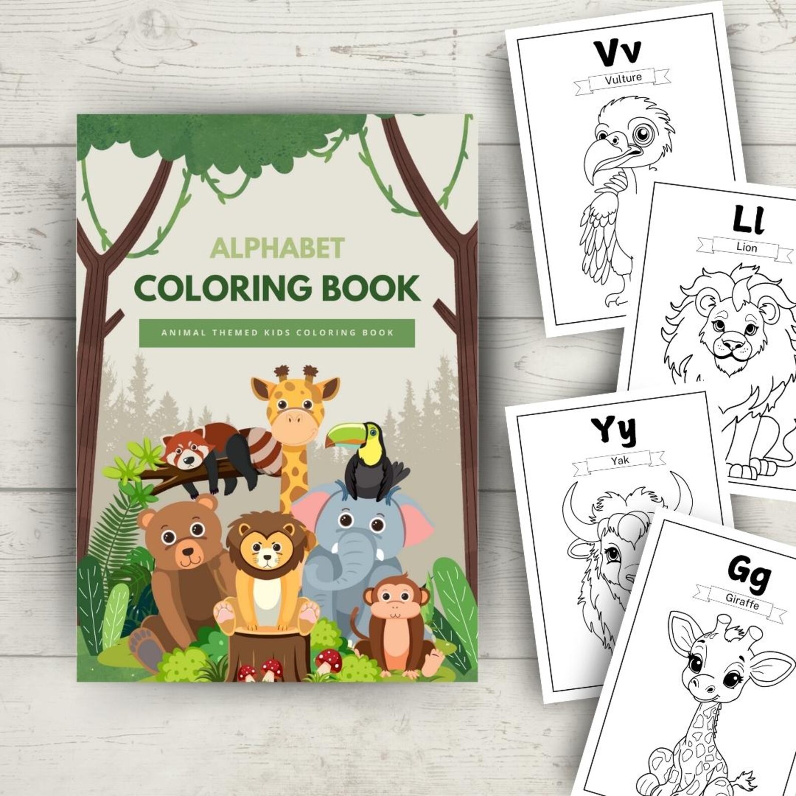 Animal Alphabet Coloring Book for Kids | Fun Educational A-Z Activity ...