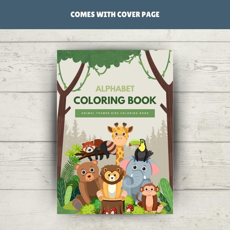 Animal Alphabet Coloring Book for Kids | Fun Educational A-Z Activity ...