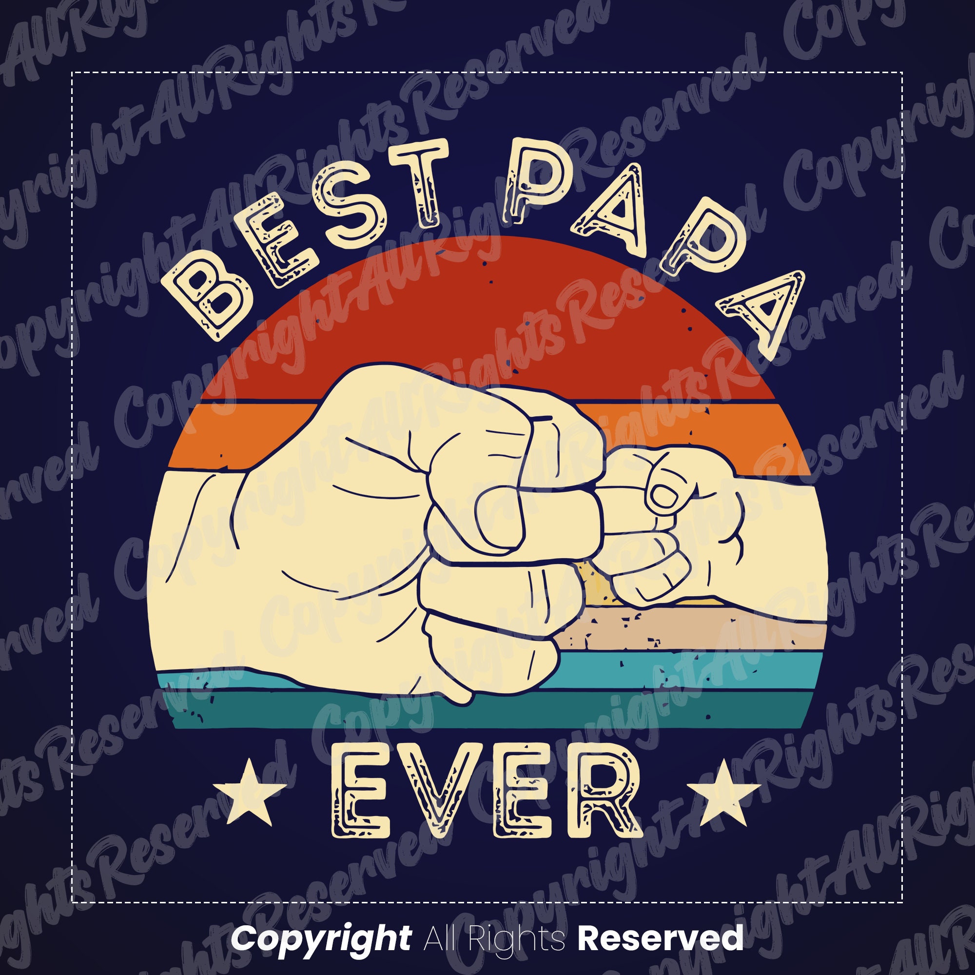 Best Papa Ever Png Papa Vintage Png Gift for Papa Dog - Etsy