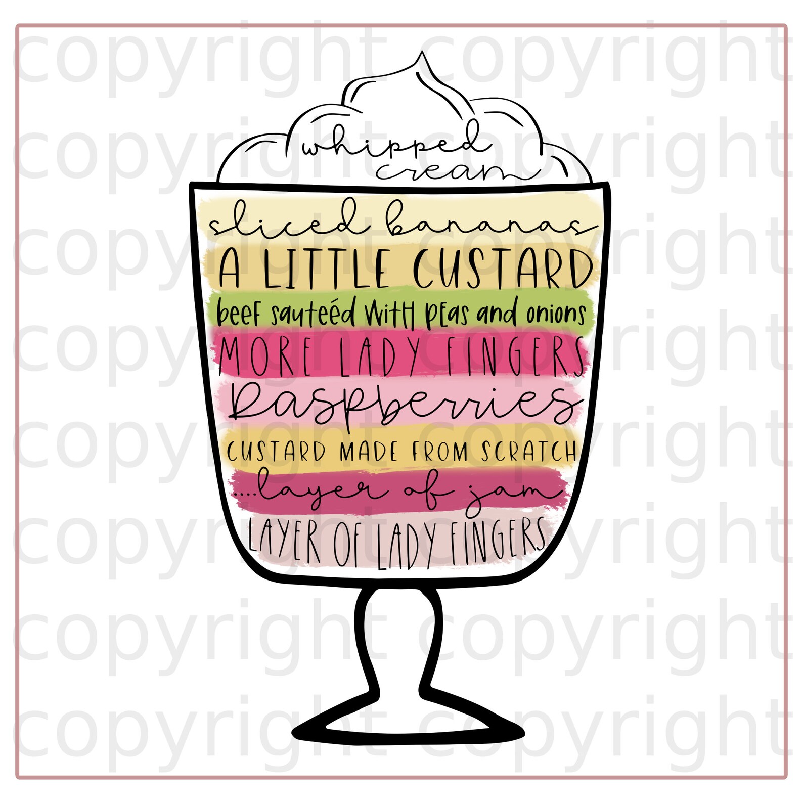 Friends English Trifle PNG Clip Art Digital Download, Friends ...