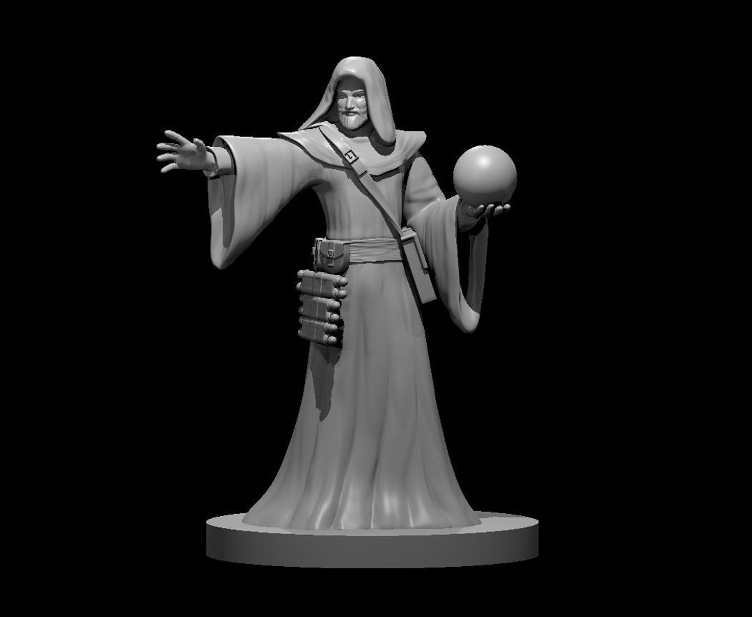 Male Human Diviner Wizard Miniature MZ4250 Ideal for Dnd, Pathfinder ...