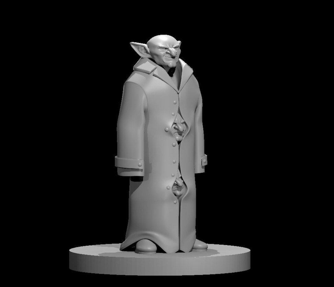 Three Goblins in a Trench Coat Unprimed Resin Miniature for Tabletop ...