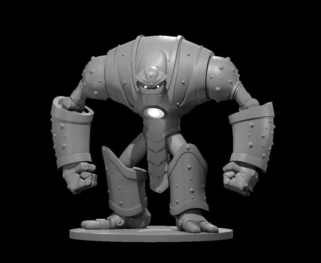 Unpainted Mithral Golem Miniature Resin Figurine for Dnd, Fantasy RPG ...
