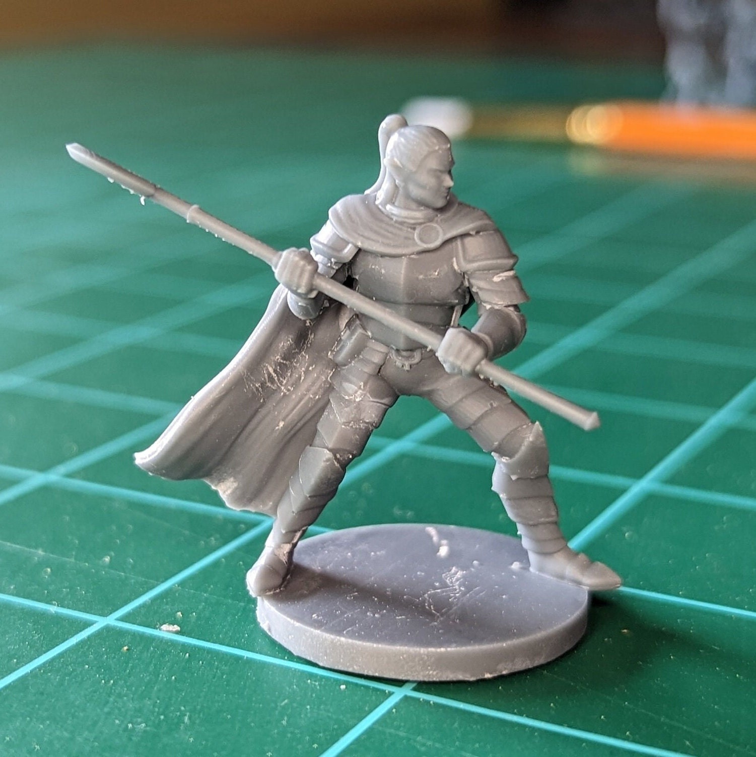 Elven Paladin With Halberd Miniature High-res 8K 3D Printed, Ideal for ...