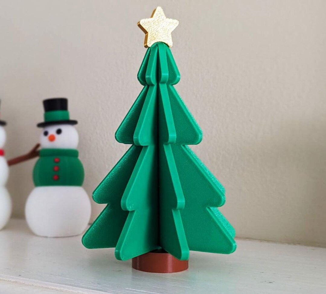 3D Printed Festive Tabletop Mini Christmas Tree Holiday Display - Etsy