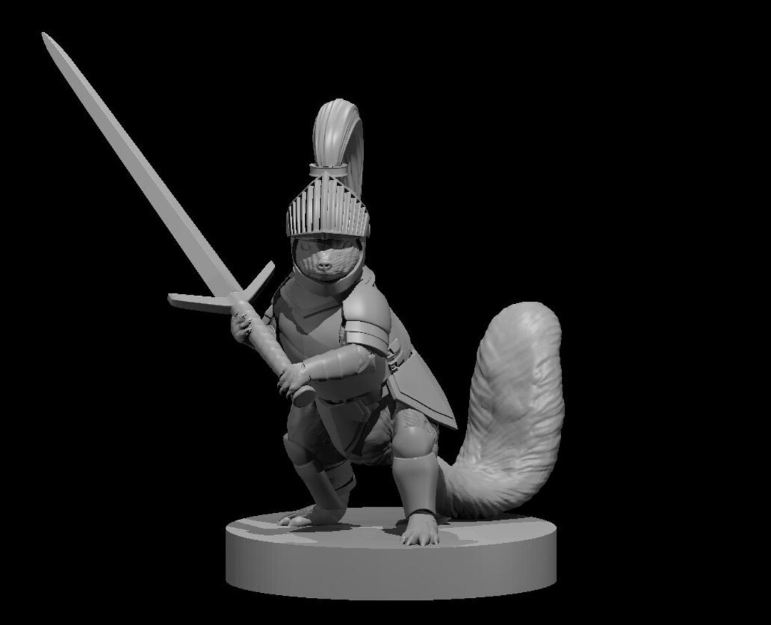 Resin Squirrel Paladin Miniature Available in 28mm and 32mm Scales ...