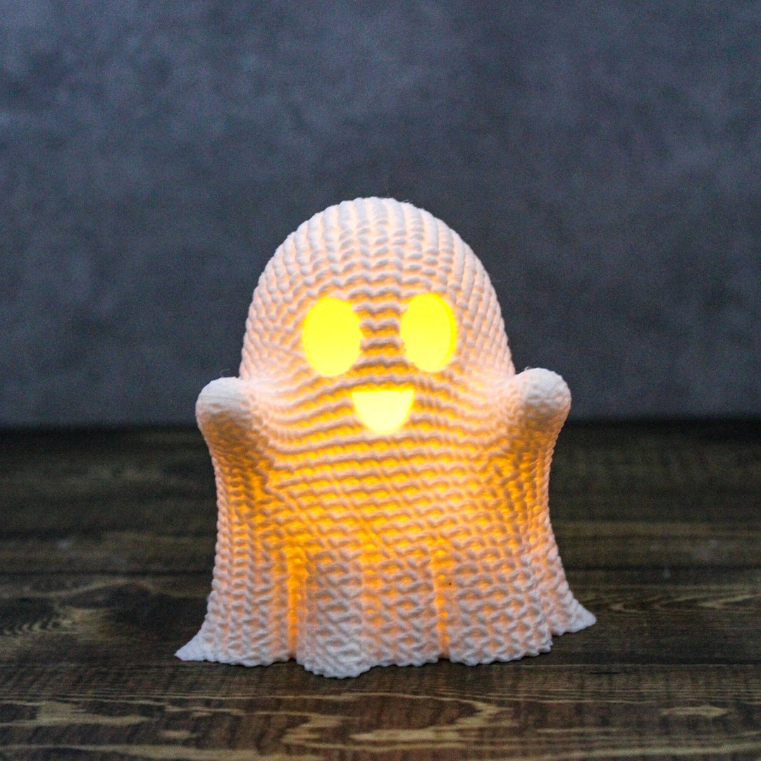 Adorable Ghost With Flickering LED Tea Light - Spooky Halloween Home ...