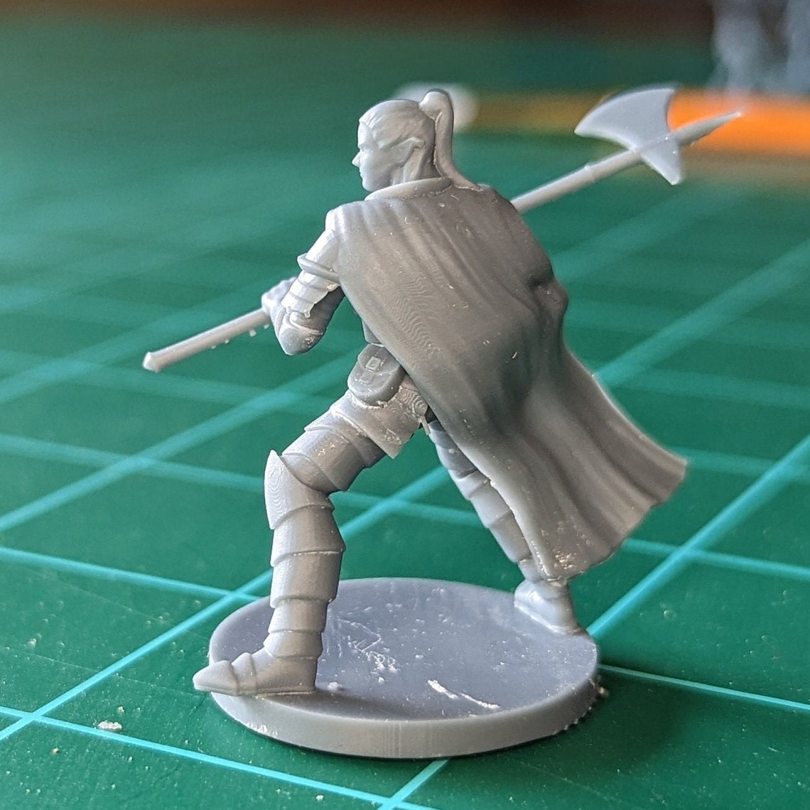 Elven Paladin With Halberd Miniature High-res 8K 3D Printed, Ideal for ...