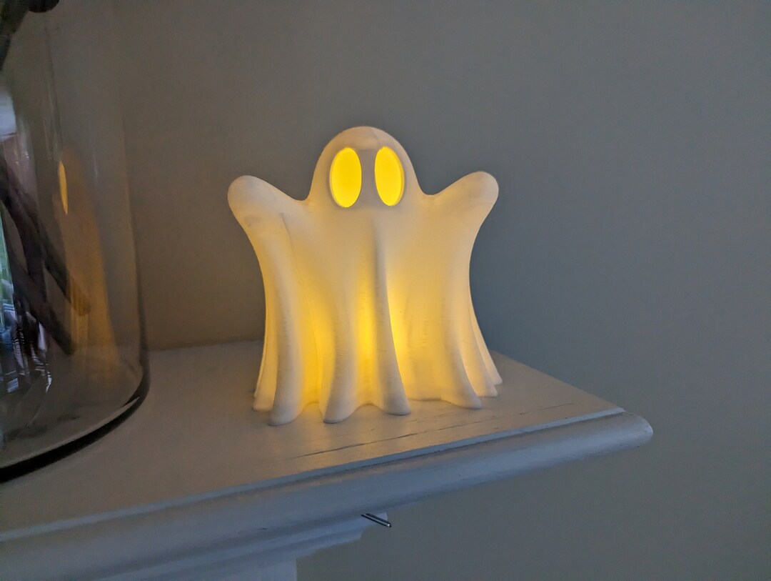 Cute Ghost With Tea Light - Halloween Decoration With LED Tea Light ...