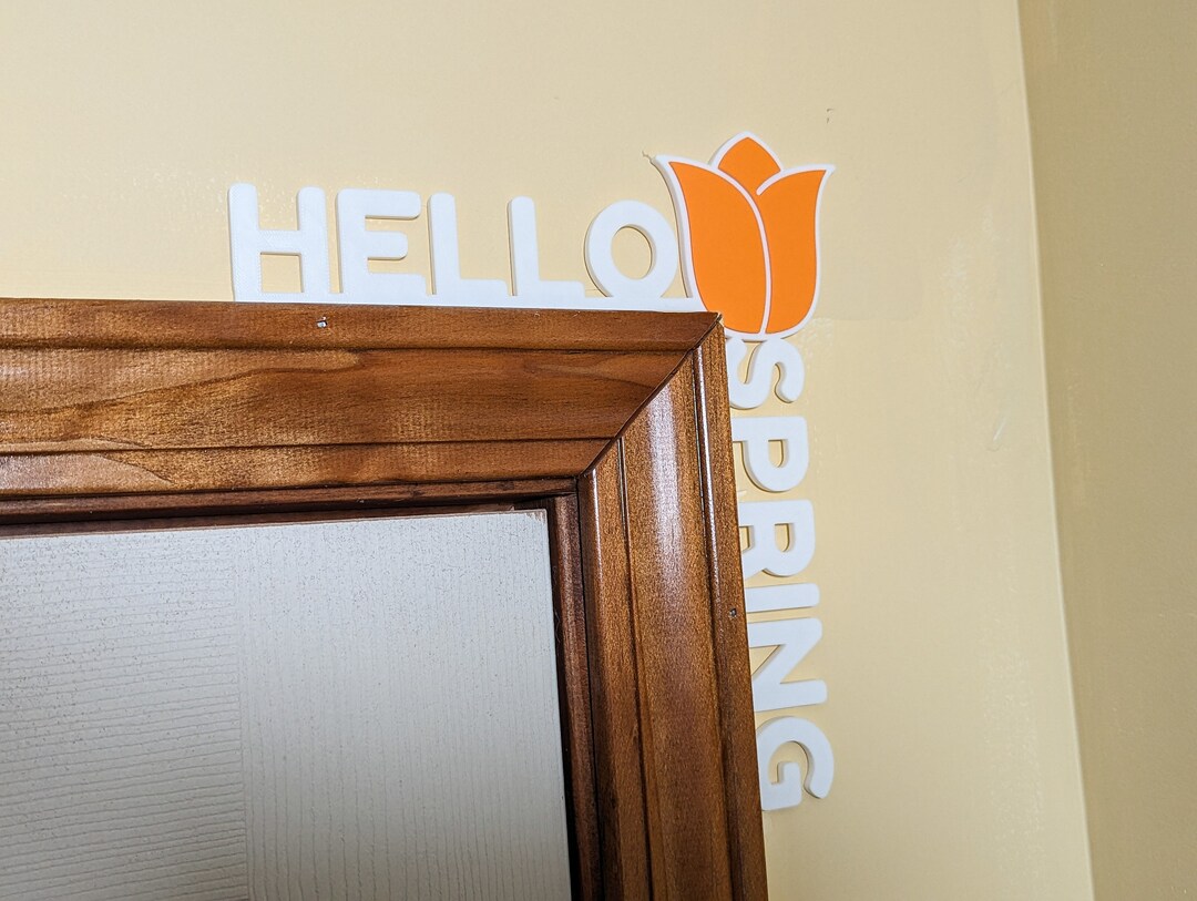 Hello Spring Floral Door Corner Sign Charming Home Decor, Perfect ...
