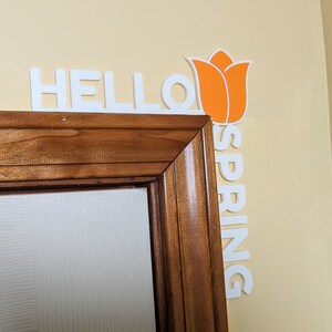 Charming Floral Door Corner Sign Perfect Spring Decor and Housewarming ...