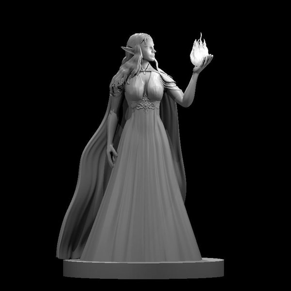 Elf Mage Miniature Wizard Mini Sorcerer Dungeons and Dragons Mini RPG ...