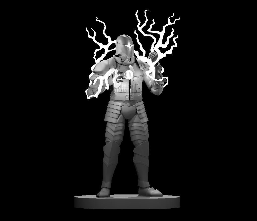 High-quality 8K Resin 3D Printed Armored Wizard Model Unique Battle ...