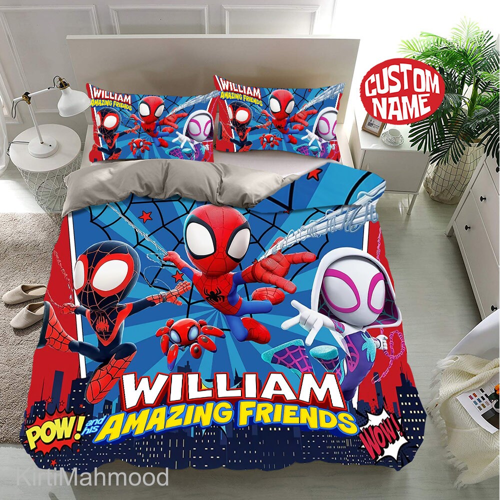 Spidey And His Amazing Friends Personalized Bedding Set, Spiderman ...