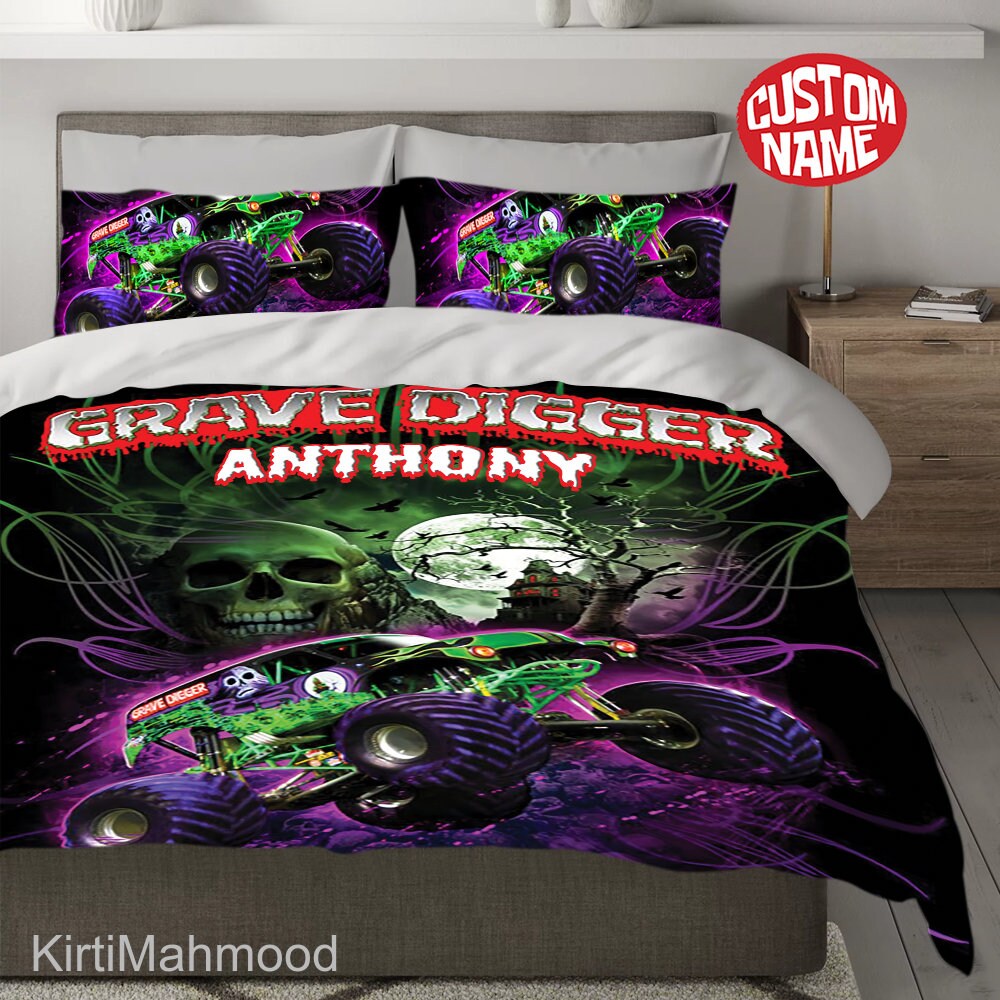 Monster Truck Personalized Bedding Set, Monster Jam Custom Name sold by ...