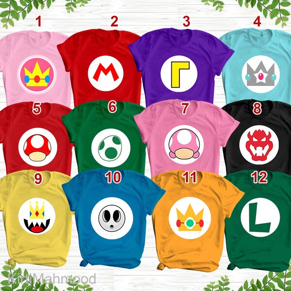 Matching Mario Shirts - Etsy