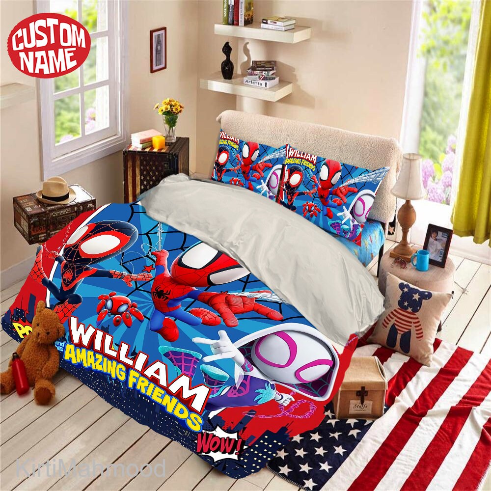 Spidey And His Amazing Friends Personalized Bedding Set, Spiderman ...