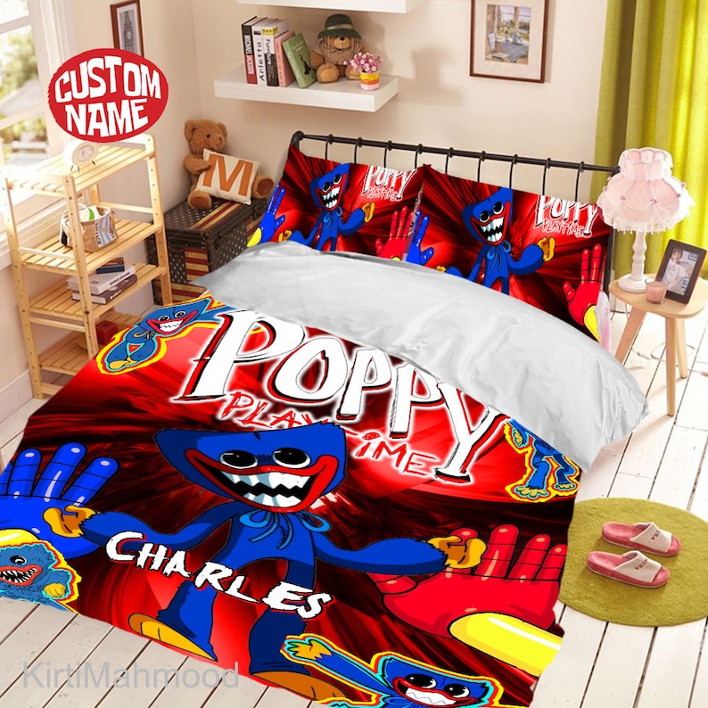 Poppy Playtime Bedding Set Huggy Wuggy Blanket Gamer Kid - Etsy