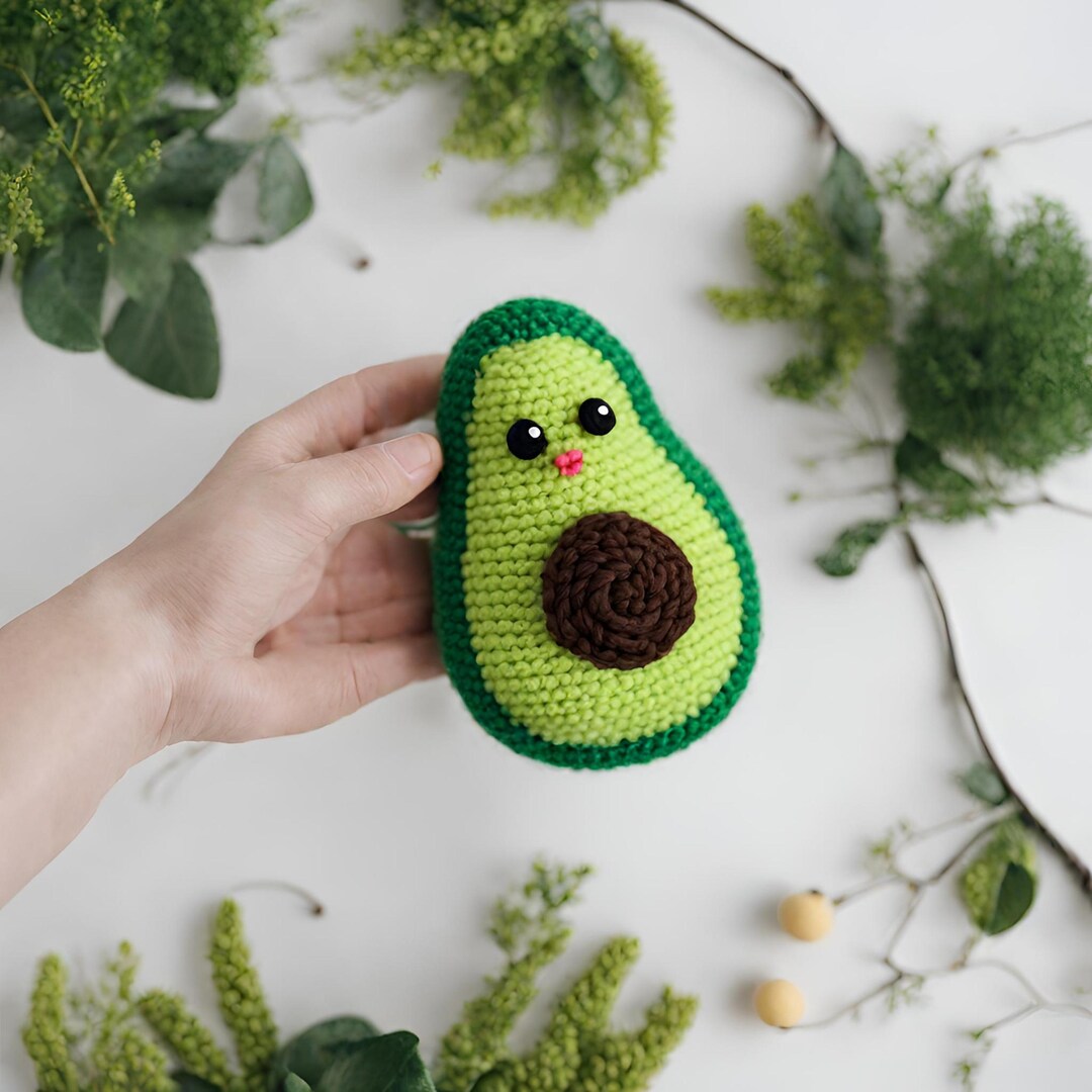 Amigurumi Avocado PDF Pattern, Cute Crochet Avocado Pattern, DIY Home ...