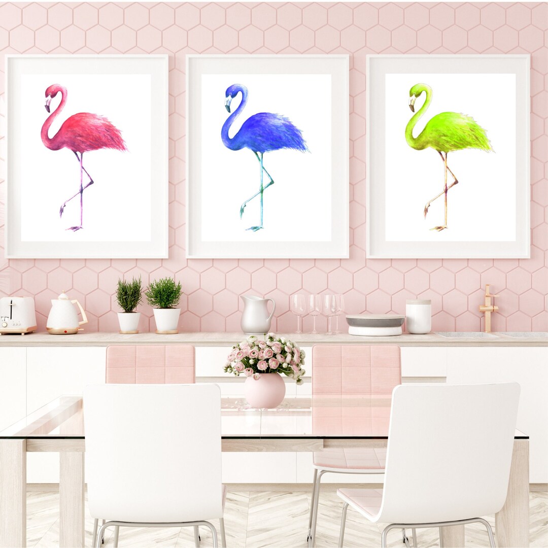 Flamingo Printable, Neon Flamingo Print, Flamingo Pop Art, Flamingo ...