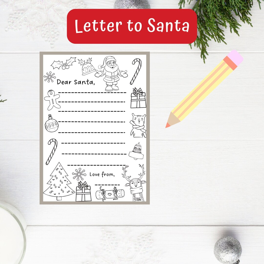 Letter to Santa Kids Fun Festive Fun Learn Through Play - Etsy