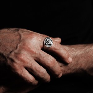 The Viking Valkyrie Mara Silver Signet Ring, handmade Freya Viking Ring ...