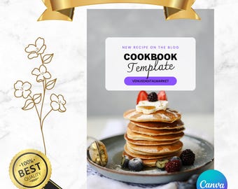 Editable Recipe Book Template | 10-page Digital Cookbook | PLR and MRR ...