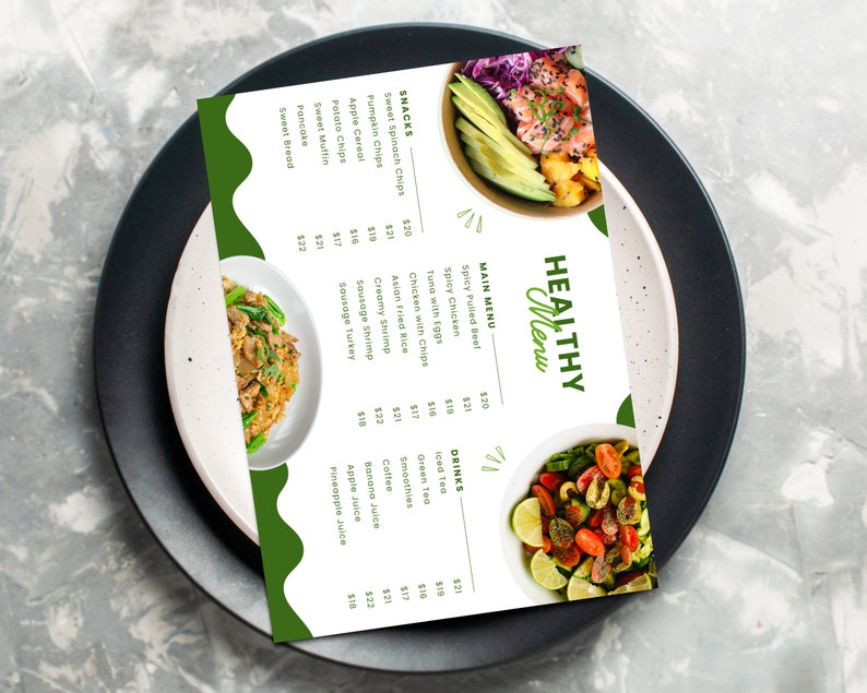 Healthy Eating Menu, Food Diary Menu, Menu Board, Breakfast Menu ...