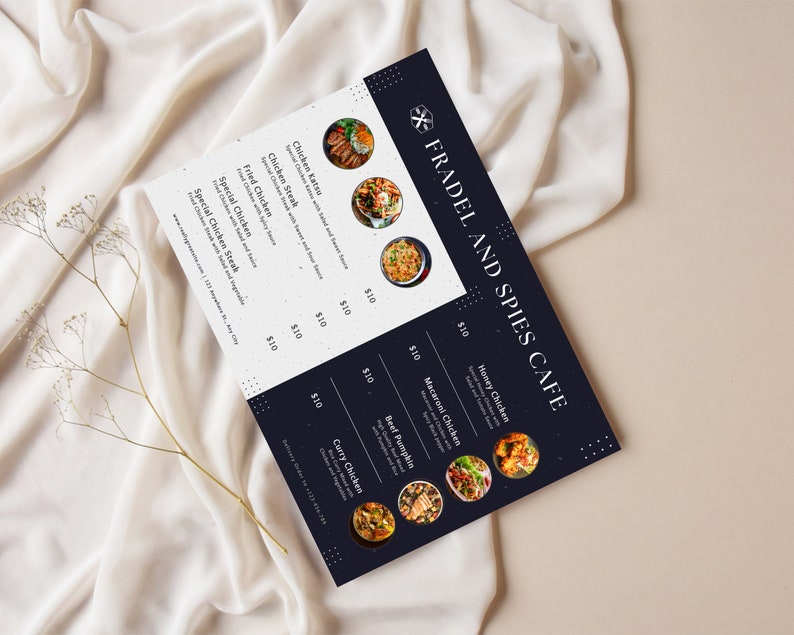 Menu Ready to Editable Printable Menu Card Restaurant Menu - Etsy