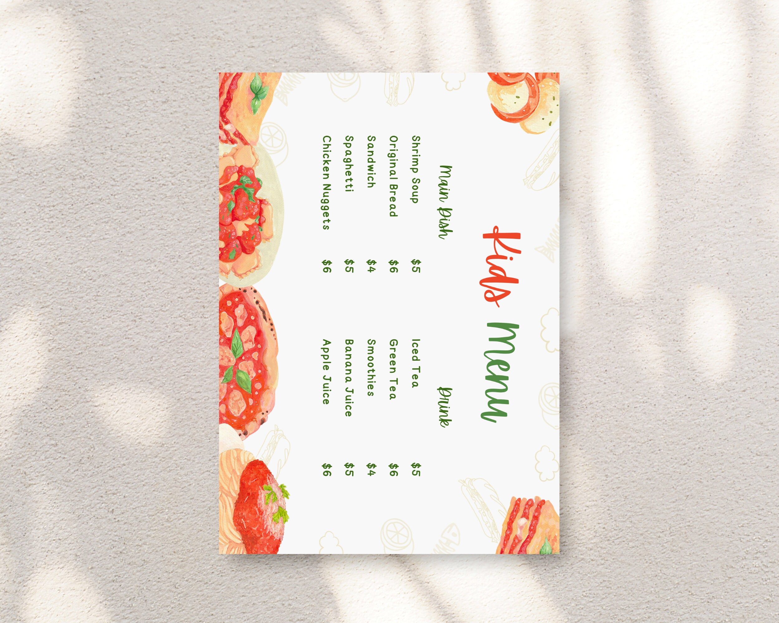 Menu Ready to Editable Printable Menu Card Restaurant Menu - Etsy