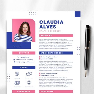 Creative Graphic Designer Resume Template, Modern Canva CV Design ...
