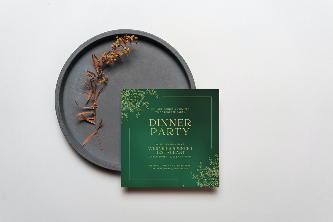 Dinner Business Party Invitation Corporate Dinner Invite - Etsy