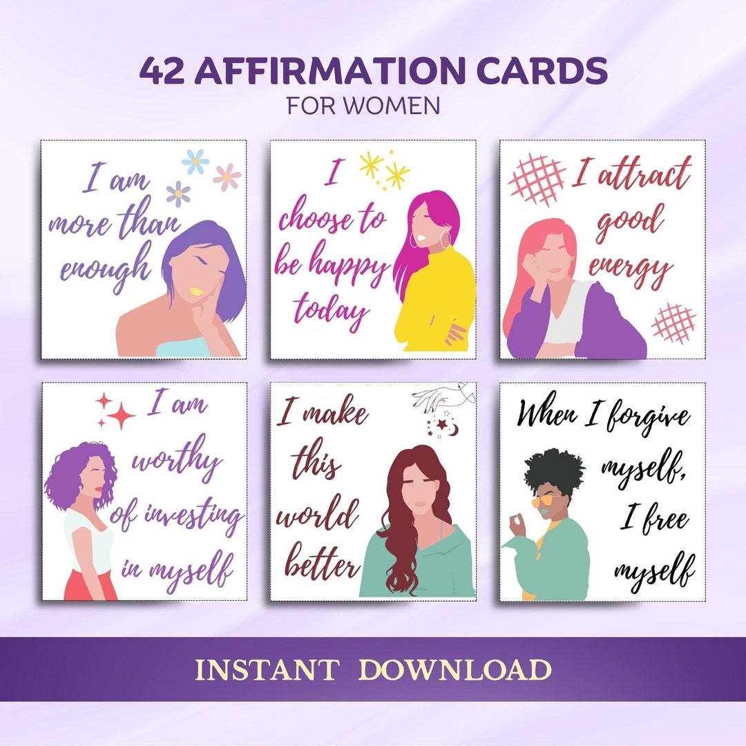 Positive Affirmation Cards for Women Self Care Deck - Etsy