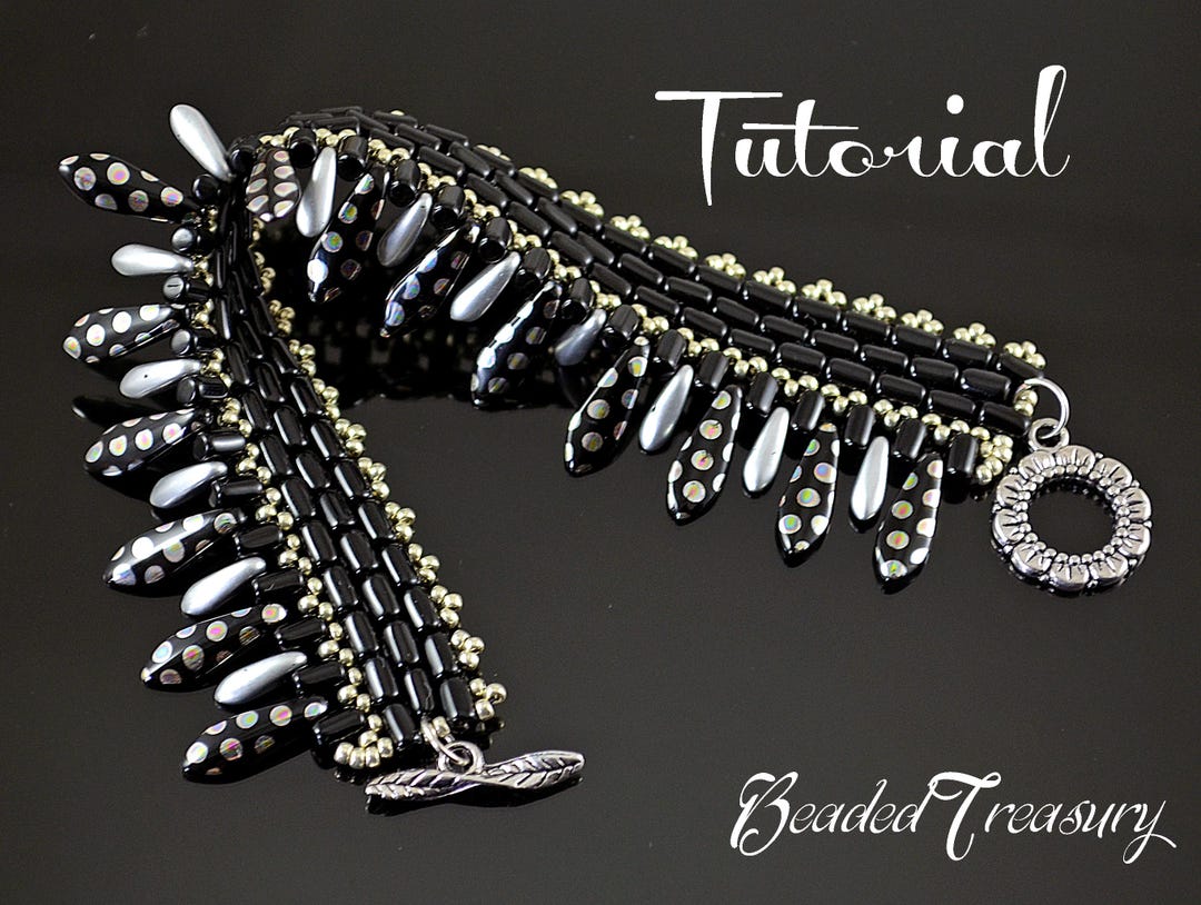 NIGHT GLOW Beading Tutorial Beaded Bracelet Pattern With Rulla Dagger ...